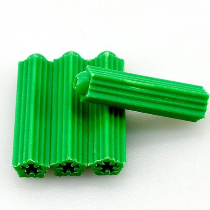 200pcs Hardware 8mm x26mm Masonry Screw Plastic Green Drywall Plugs ...