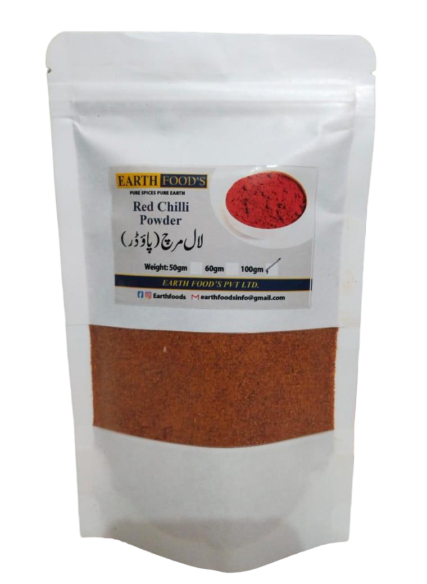 "Earth Food's Premium Lal Mirch Powder - 100% Organic, Handpicked Red ...