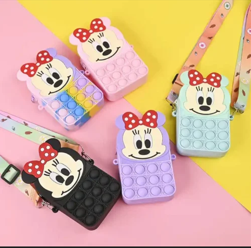 Minnie Mickey Mouse Disney Cartoon Silica Gel Kids Popit Fidget ...