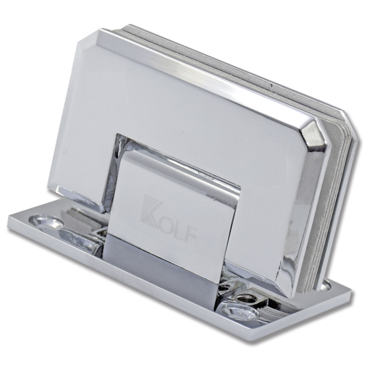KOLF 90° Mirror Finish Wall to Glass Shower Door Hinge Chrome Plated ...