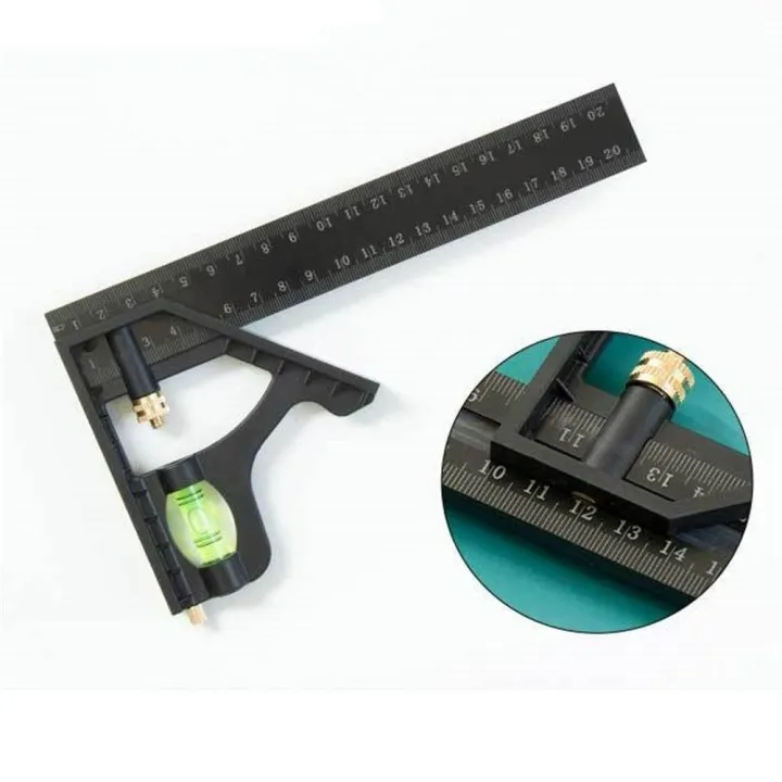 Multifunction 15/20/25cm Combination Right Angle Ruler Adjustable with ...