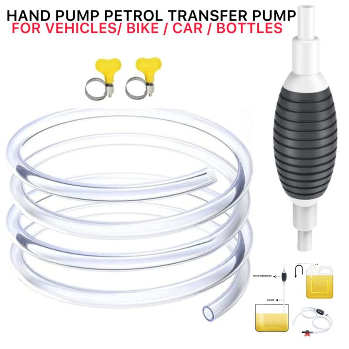Hand Pump Transfer Pump for Bike Boat Car Vehicle Diesel Petrol Oil ...