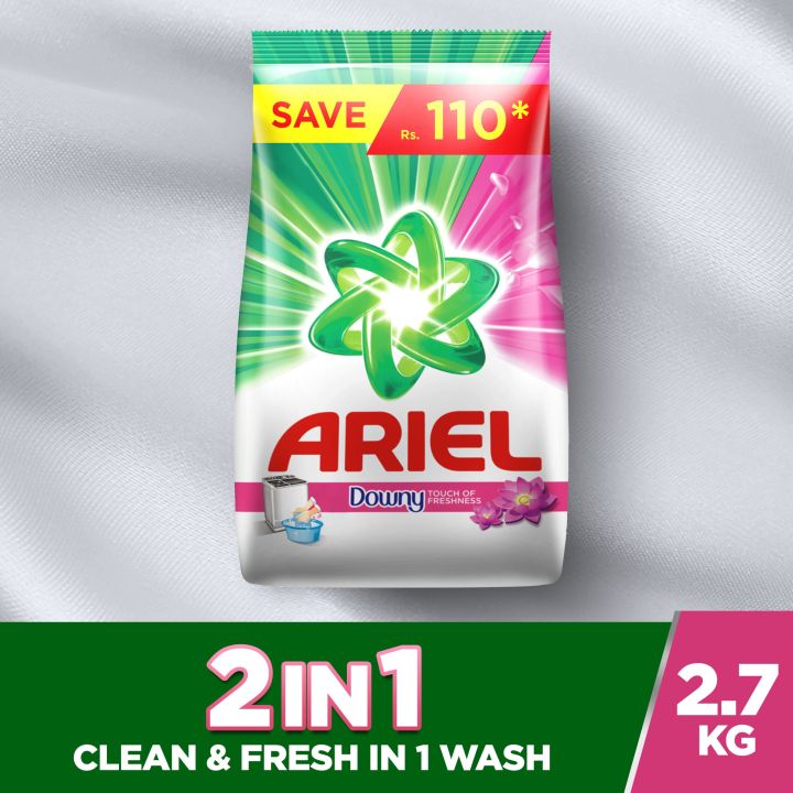 Ariel Detergent Washing Powder 2in1 Touch of Downy - 2.7kg Pack | Daraz.pk