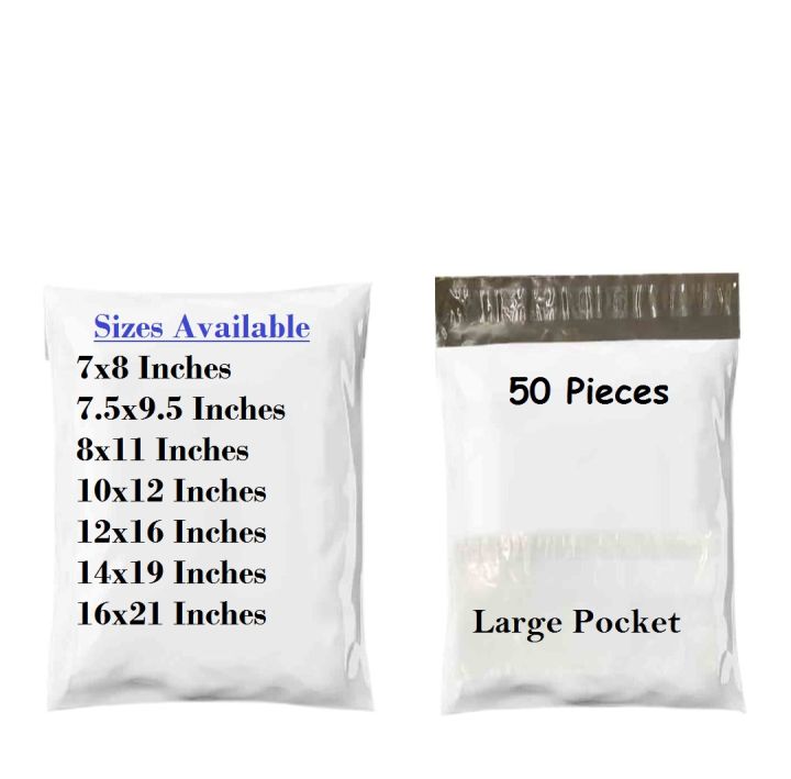 Courier Flyer Bags With Pocket 50 Pieces - Sizes Available | Daraz.pk