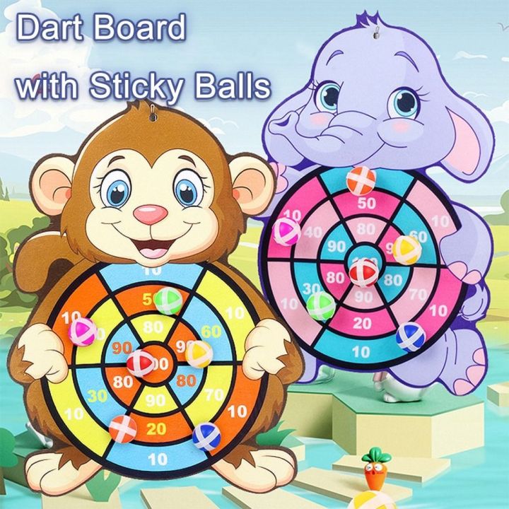 Cartoon With Sticky Balls Dart Board Animal Target Parent-child Dart Toy Sports Accessories ...