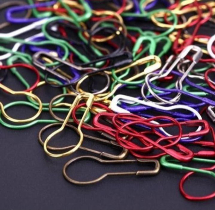 (75 Pcs) Good Qualiy Imported - Coil Less - Colorful Safety Pins - For ...