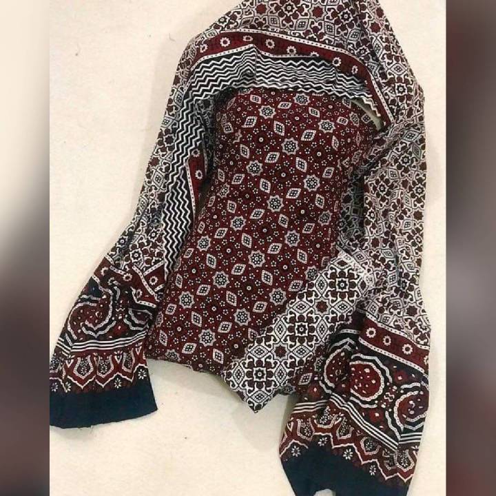 Sindhi Ajrak Suit | Daraz.pk: Buy Online at Best Prices in Pakistan ...