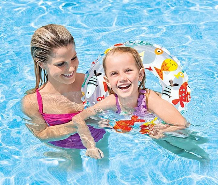 INTEX Tube/Fluorescent Swimming Pool Tube Rings swimiming tub foe kids ...