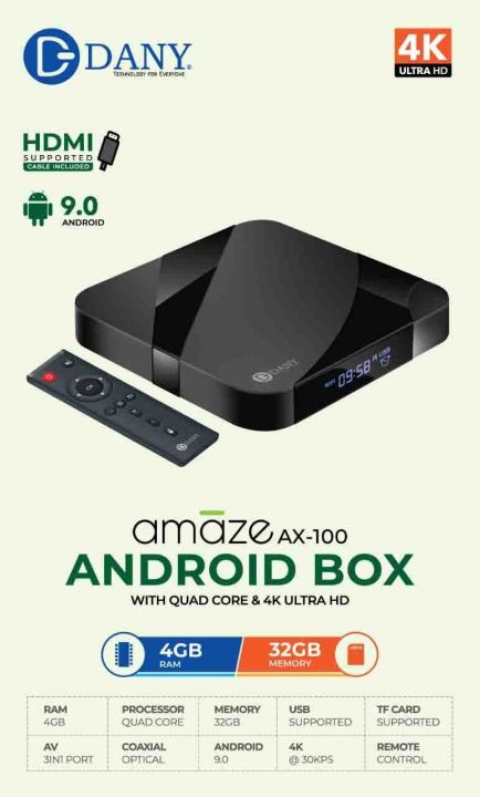 Amaze Ax-100 4GB RAM & 32GB Storage - 4K Supported - Dany - Amaze TV ...