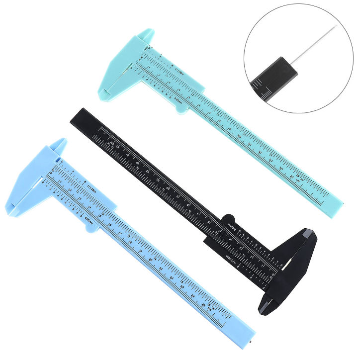 1pcs 0-80mm 0-150mm Double Rule Scale Plastic Vernier Caliper Measuring ...