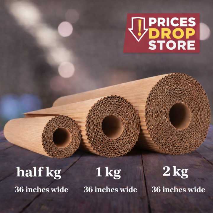 2.8📦 1 KG 36 Inch Wide Corrugated Brown Paper Roll | Available in 10 ...