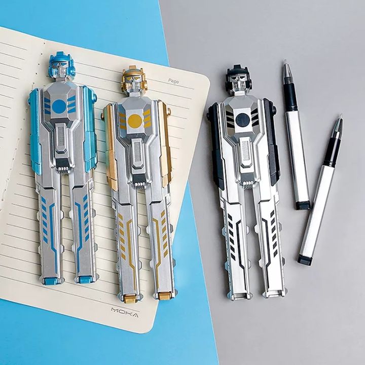 01 PC Creative Deformation Robot Shape 2 Gel Pens 0.5mm Boy Black Ink ...