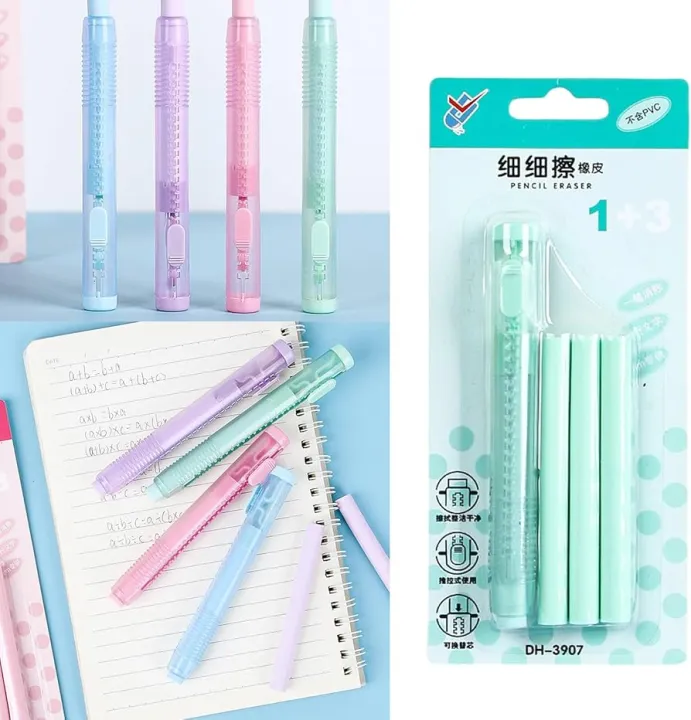 Lovely creative utility cutter shape Slim Pushing Eraser with two ...
