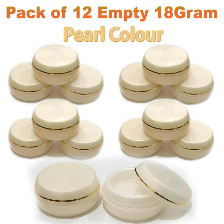 Empty Cosmetic Containers Cream Pot Jar Refillable Plastic 18 Gram ...