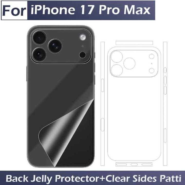 Apple iPhone 17 Pro Max Back Jelly Protector Soft TPU Hydrogel With ...
