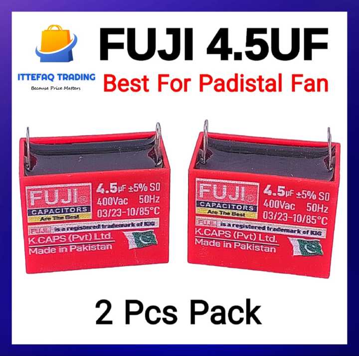 2Pcs FUJI Capacitor 4.5 uF For Pedestal Fans and Motors High Quality ...