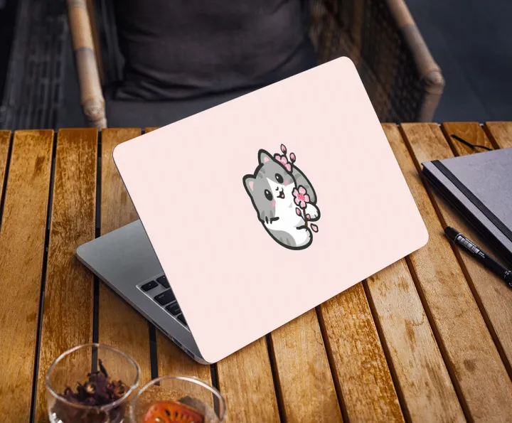Cute Kitten Cute Cat Laptop Back Skin Sticker 13 13.3 14.6 15 15.4 15.6 ...