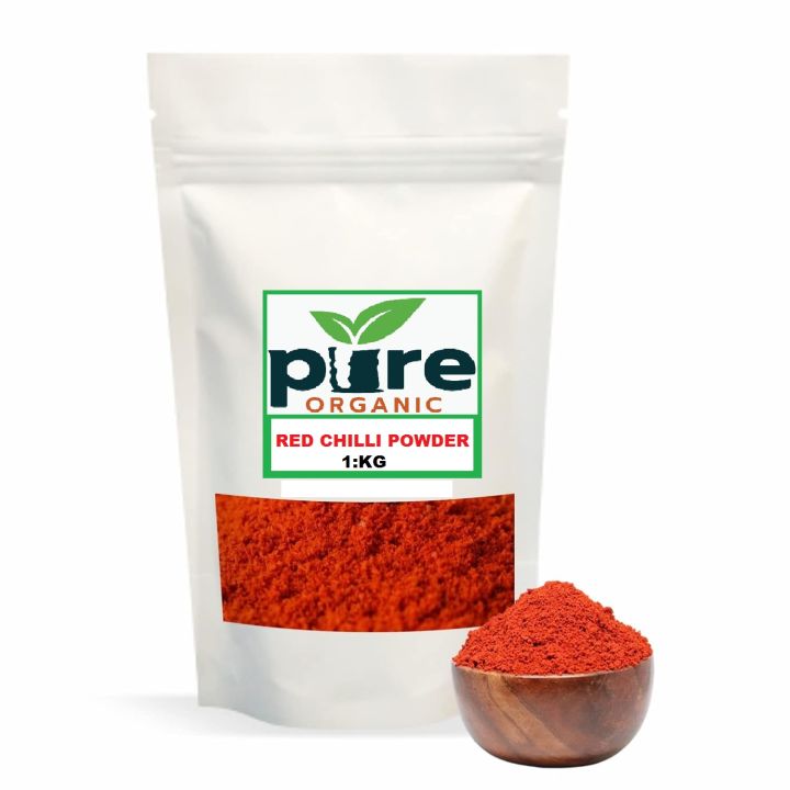 PURE Organic Red Chilli (Lal Mirch) Powder, 1Kg - Red Hot Chilli Powder ...