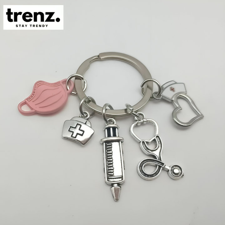Medical Keychain Set: Syringe & Stethoscope - Perfect Medico Gift ...