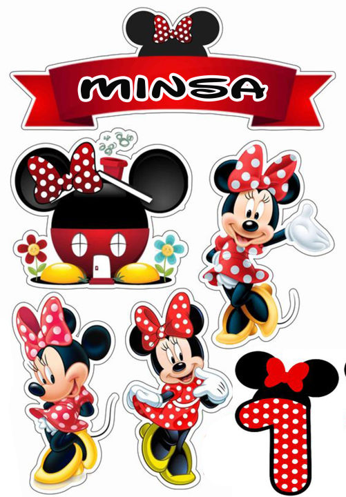 mini mouse theme cake topper set | Daraz.pk