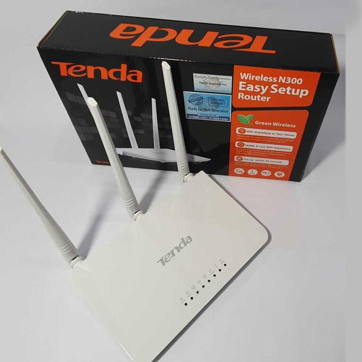 CRAFTI Tenda F3 WiFi Router 3 Three Antenna N300 Easy Setup 300 MBPs Long Range | Daraz.pk