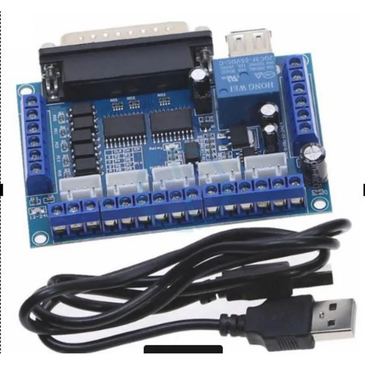 MACH3 Interface Breakout Board CNC 5 axis parallel port control | Daraz.pk