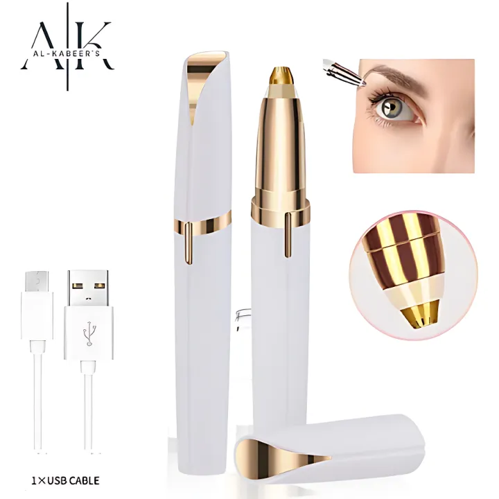 Rechargeable Flawless Eyebrow Hair Remover Eyebrow Trimmer Pen Electric ...