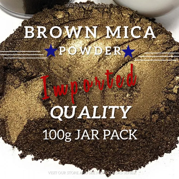 Brown Mica Powder, 100 Gram Box of True Cosmetic Grade Mica with ...