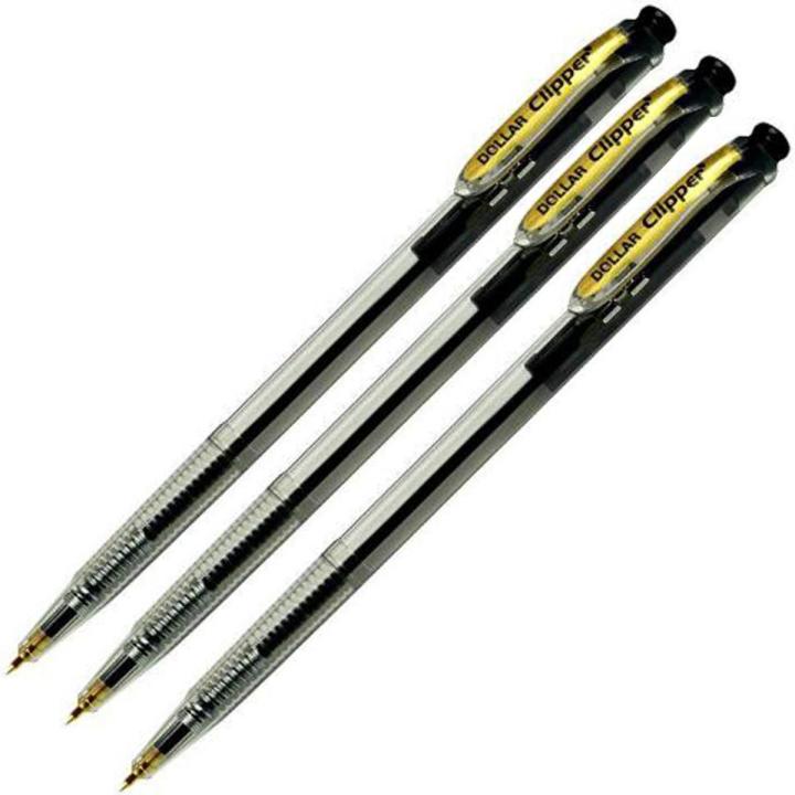 Dollar Clipper Ball Pen Black Art # BPCLF (3 Pcs) | Daraz.pk