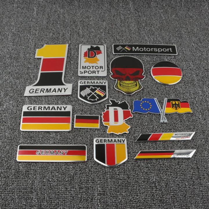 Germany German Flag 3D Aluminum alloy Badge Auto Car Body Front Emblem ...