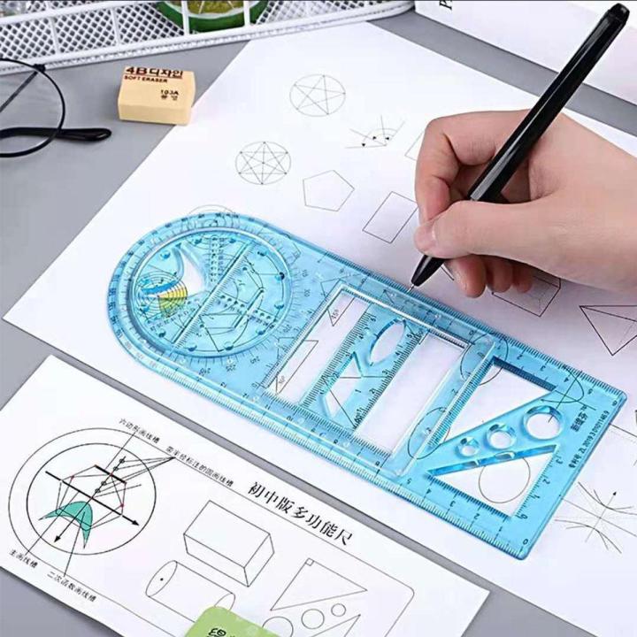 Multifunction Drawing Ruler Mathematics Geometric Measuring Drafting ...