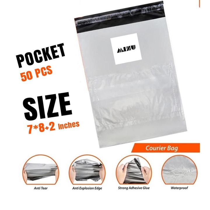 Mini Courier Flyer Bag with Pocket - Plain Flyer - MP logo (7x8 + 2 ...