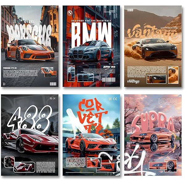 Set of 10 Aesthetic Wall Posters – JDM Car Posters, Japanese Car ...