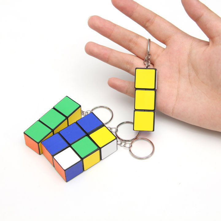 Cube Keychain Fingertip Small Toy Mini Cube Key Charm Stress Reliever ...