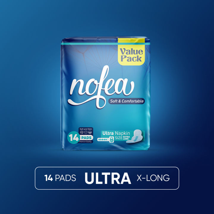 Nofea Napkins/Sanitary Pads Ultra Extra Long - 14 Pads | Daraz.pk