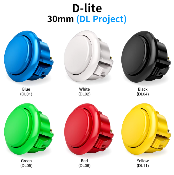 4 Pcs QANBA D-Lite Arcade Push Button 30mm | Daraz.pk