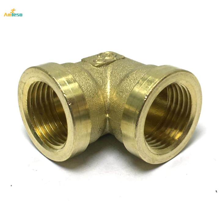 Elbow 1/2" Female x Female Pipe Full Brass Adapter Coupler Connector ...