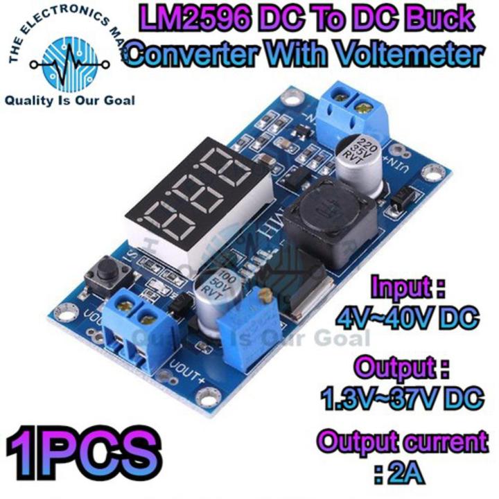 LM2596 DC To DC Step Down Buck Converter Voltage Regulator With LED Display Voltmeter In ...