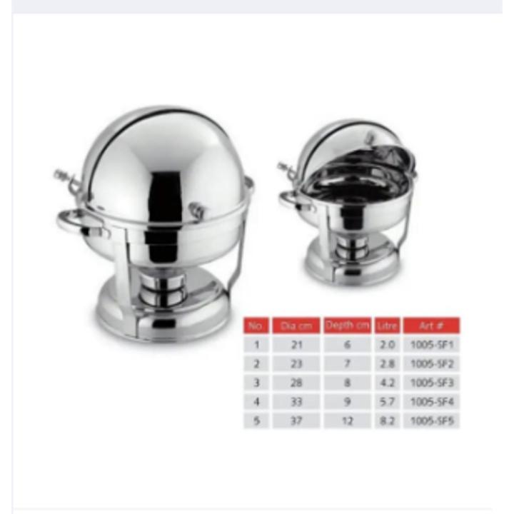 Buffet Serving Dish Round With Steel Lid - (4.5 Litres ) | Daraz.pk