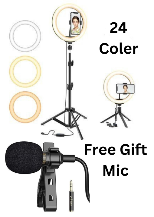 MJ26 10"/26cm RGB Ring Light for YouTube | Photo-Shoot | Video Shoot | Live Stream | Reels ...