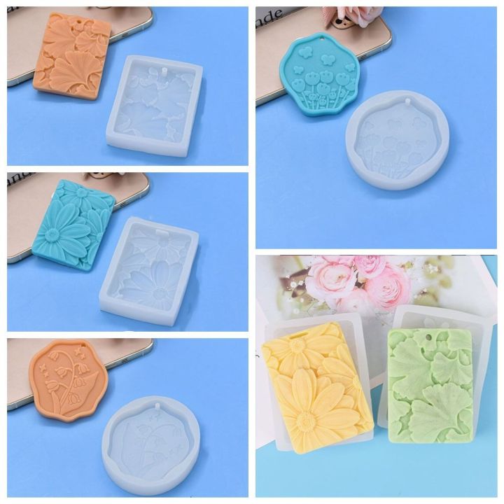 Durable Ginkgo Leaves Silicone Fragrance Mould Chrysanthemum DIY Car ...
