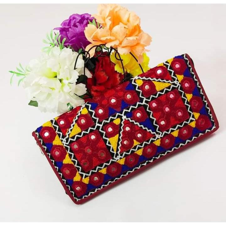 Traditional Clutch Wallet Purse Size 10x5 Inches Hand Made Embroidery ...
