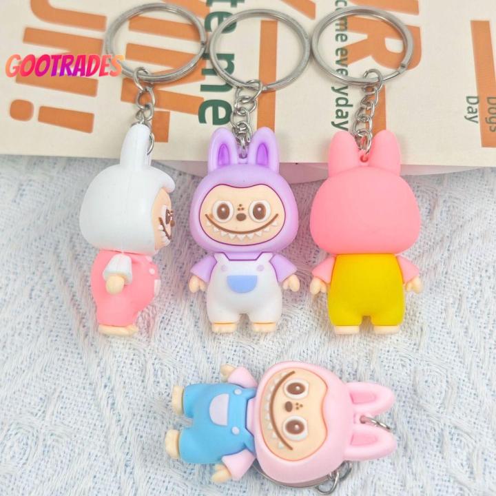 Personality Backpack Charms Labubu Key Chain Mini Funny Labubu Doll ...