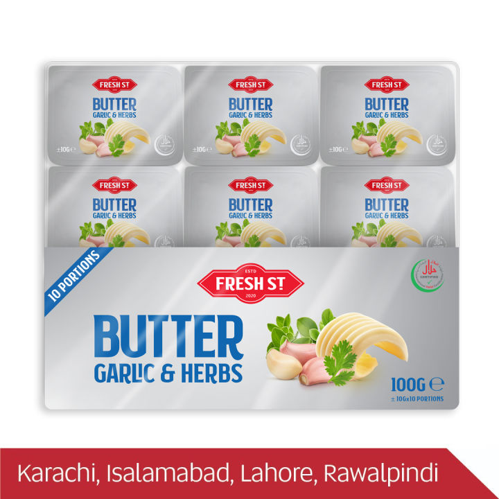 Fresh St Butter & Garlic Herb 10Gm X 10 | Daraz.pk