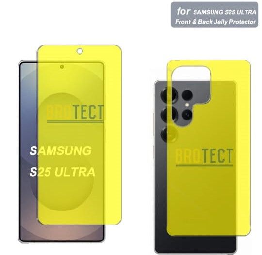 2 in 1 SAMSUNG S25 ULTRA Front Screen Jell Protector + Back Jelly ...