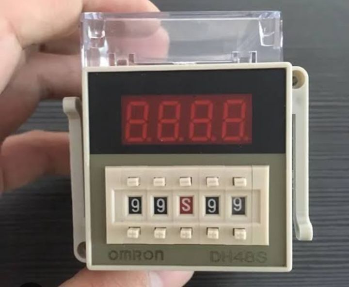 Timer Digtal RELAY OMRON 8PIN with bass Omron DH48S-S Digital Timer Delay Relay 0.1S-99H Hours ...