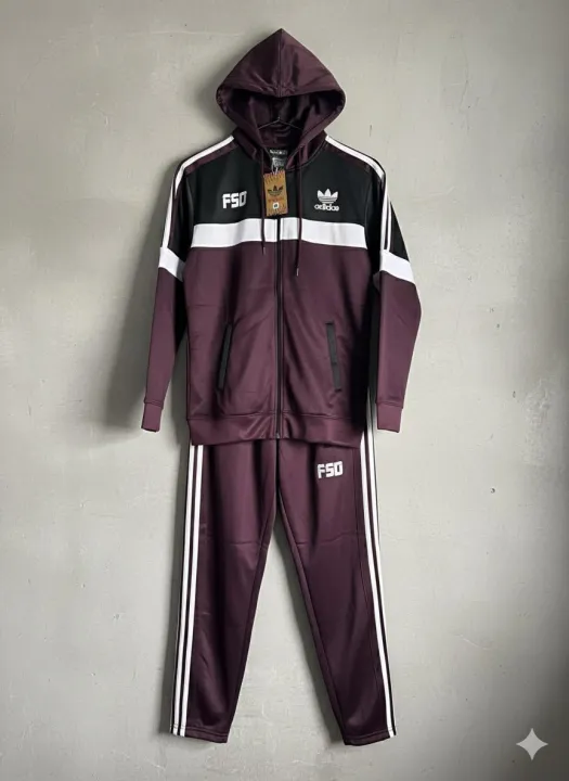 Men’s Winter Track Suit – Fleece Warm Sportswear (2 Piece Set)-Men’s ...