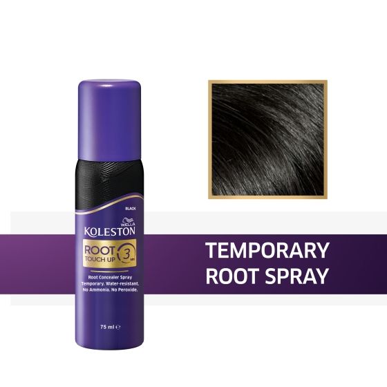 Wella Koleston Root Touch Up 3 Spray Black 75ml | Daraz.pk