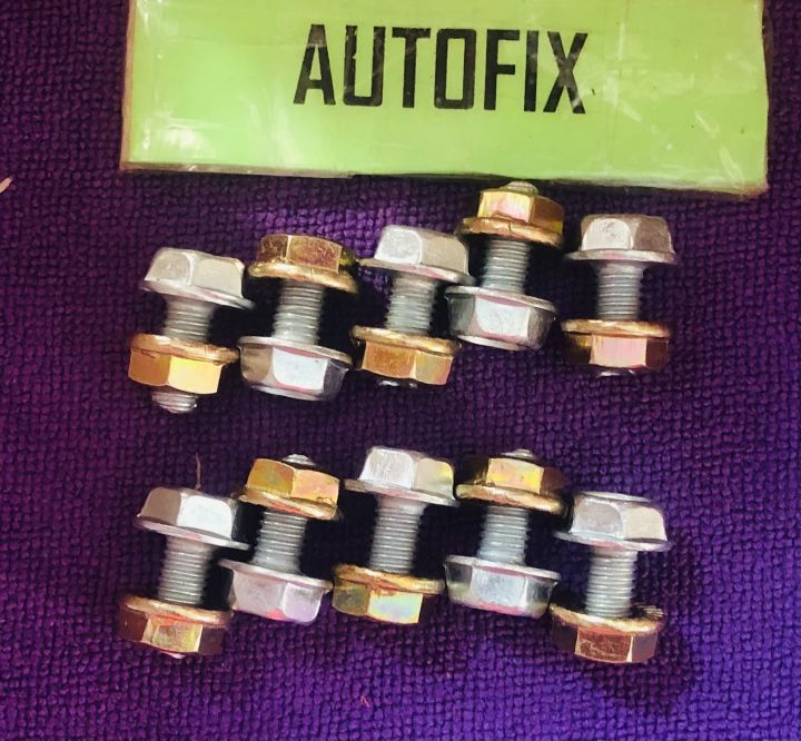 Steel nut bolts 10 mm (Local) 10 PCS | Daraz.pk