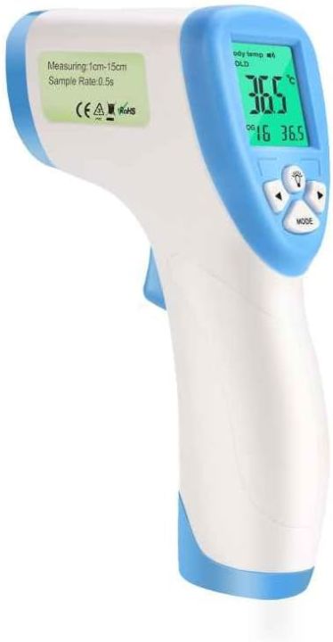 Digital LCD Non-Contact IR Infrared Thermometer Baby Adult Forehead ...